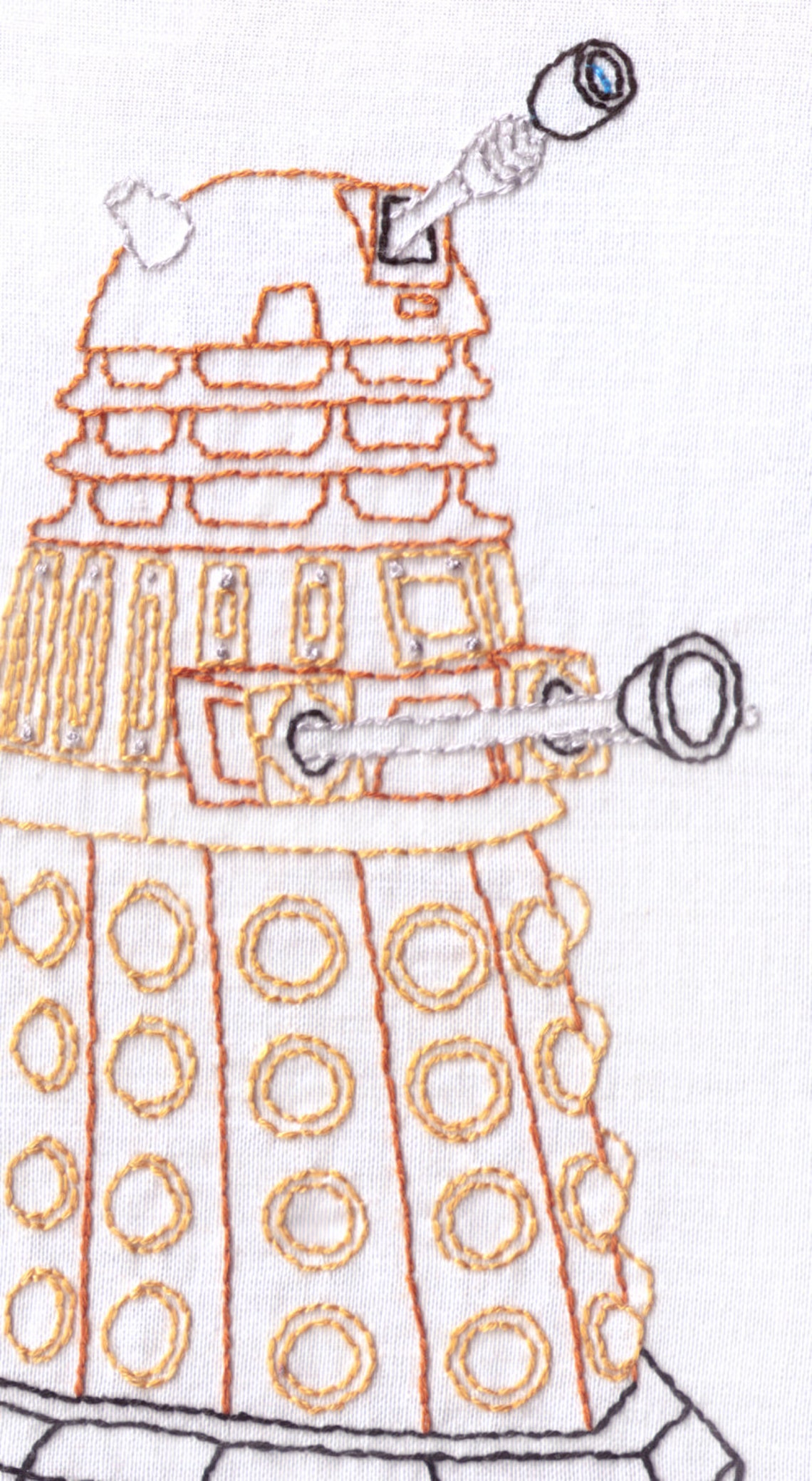 Dalek Hand Embroidery Pattern, Dr Who, Doctor Who, Alien, Robot, Evil ...