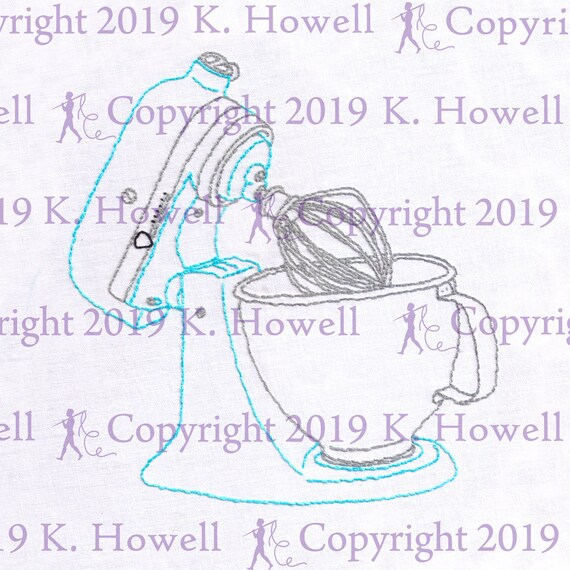 Mixer Hand Embroidery Pattern Mixer Blender Stand Kitchen - Etsy