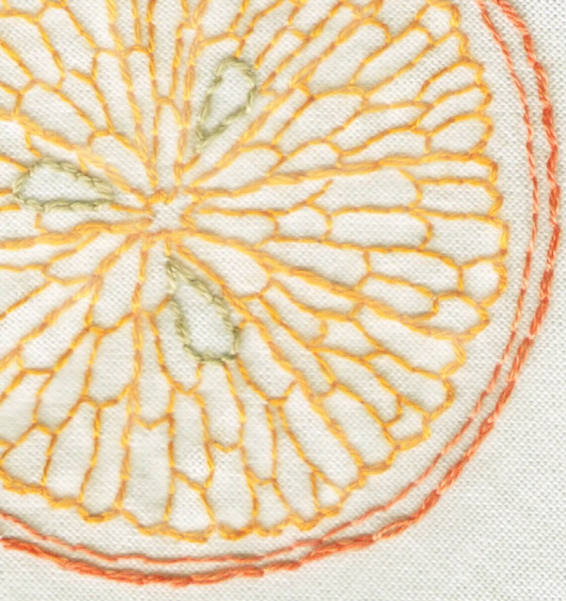 Citrus Hand Embroidery Pattern, Lemon, Lime, Orange, Slice, Citrus ...