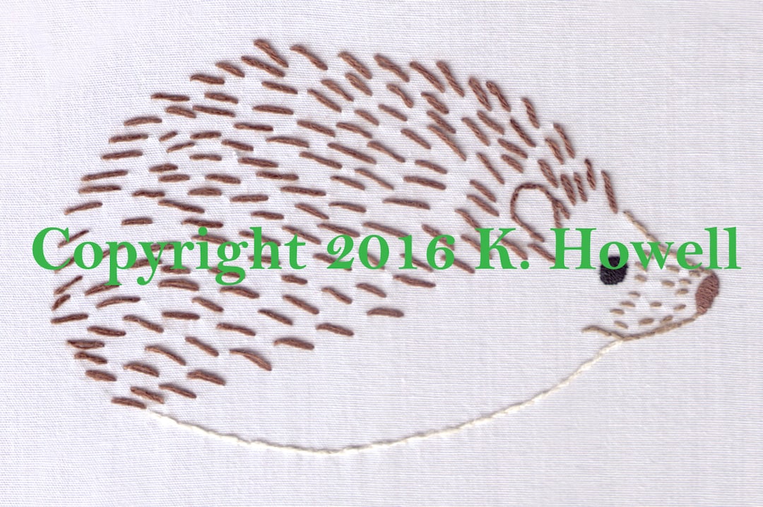 Hedgehog Hand Embroidery Pattern, Hedge Hog, Critter, Animal, Spiked ...