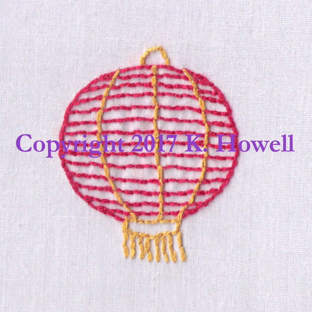 Chinese Lantern Hand Embroidery Pattern, Chinese, Lantern, Light, Lamp ...