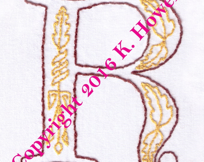 Illuminated Manuscript Letter R Initial With Classic Flourish Floral ...