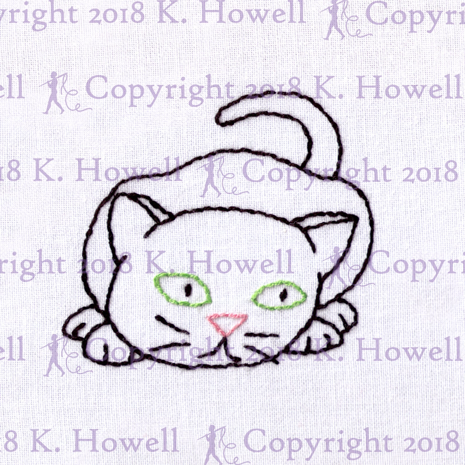 Cat Hand Embroidery Pattern Kitten Cat Kitty Cute - Etsy