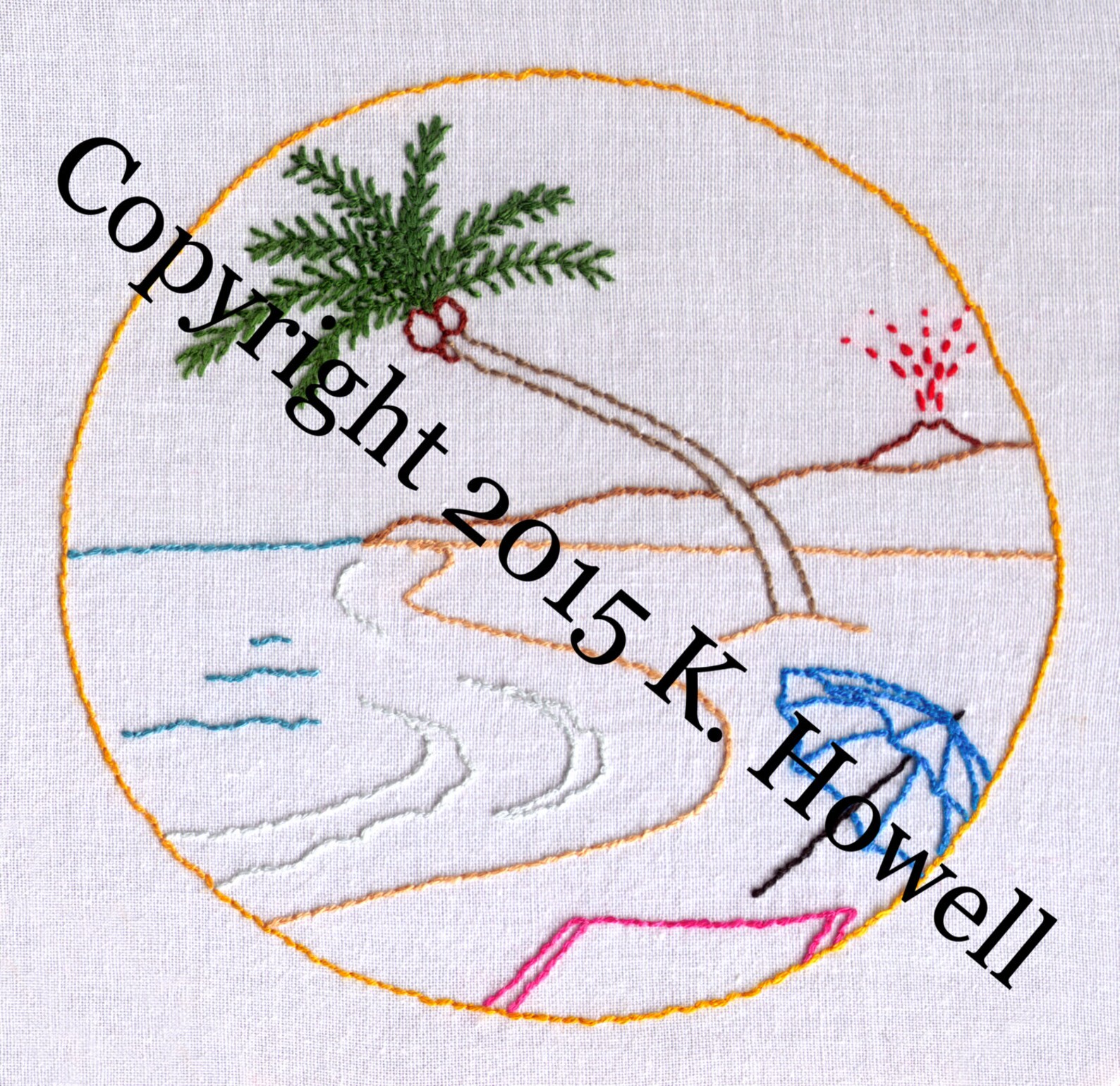 Beach Hand Embroidery Pattern, Scene, Coastal, View, PDF - Etsy