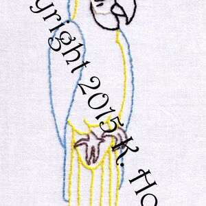 Bird Hand Embroidery Pattern Combo Pack, PDF, Parrot Trio, Flying ...