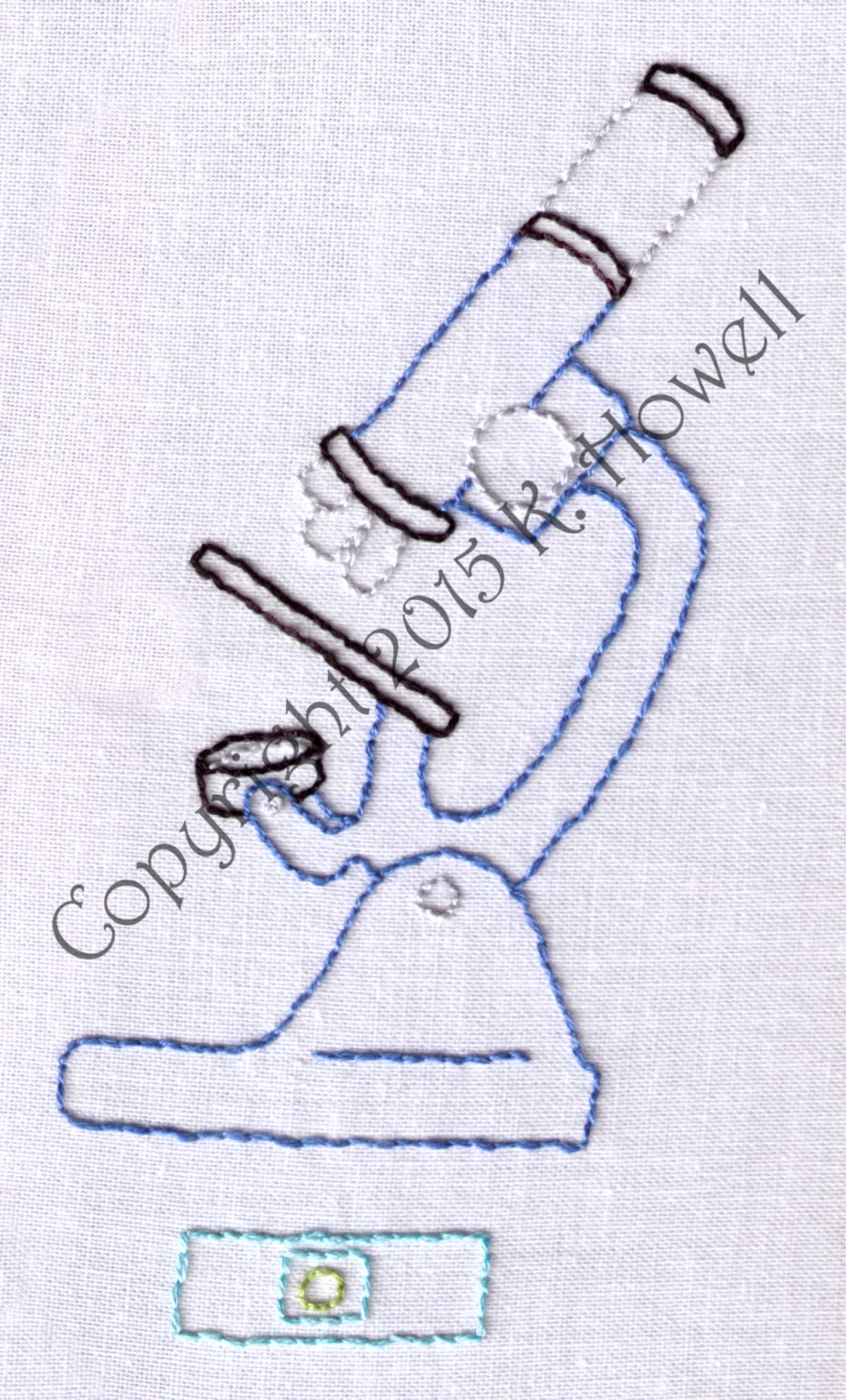 Microscope Hand Embroidery Pattern, Science, PDF - Etsy