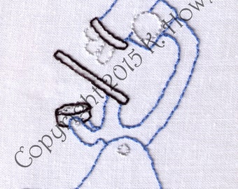 Science Hand Embroidery Pattern Science Lab Equipment | Etsy