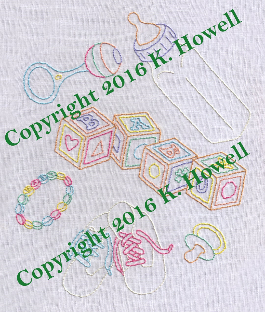 Baby Hand Embroidery Pattern Value Combo Pack Pattern Set, Baby Stuff ...