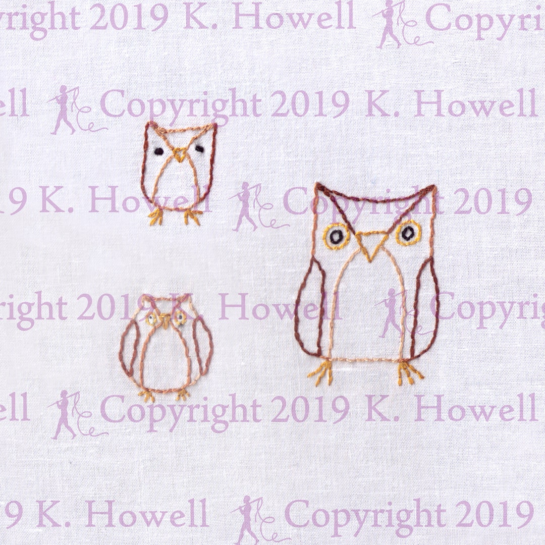 Owls Hand Embroidery Pattern, Owls, Small, Quick, Owl, Bird, Flock ...
