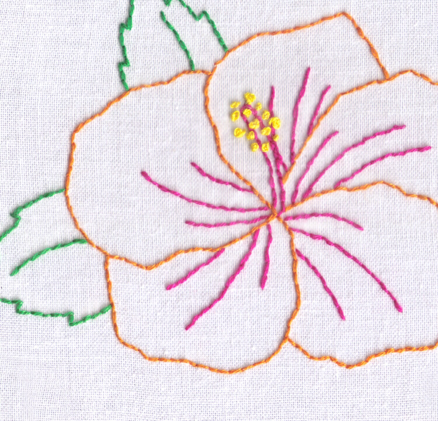 Hibiscus Hand Embroidery Pattern, Flower, Hawaii, PDF - Etsy