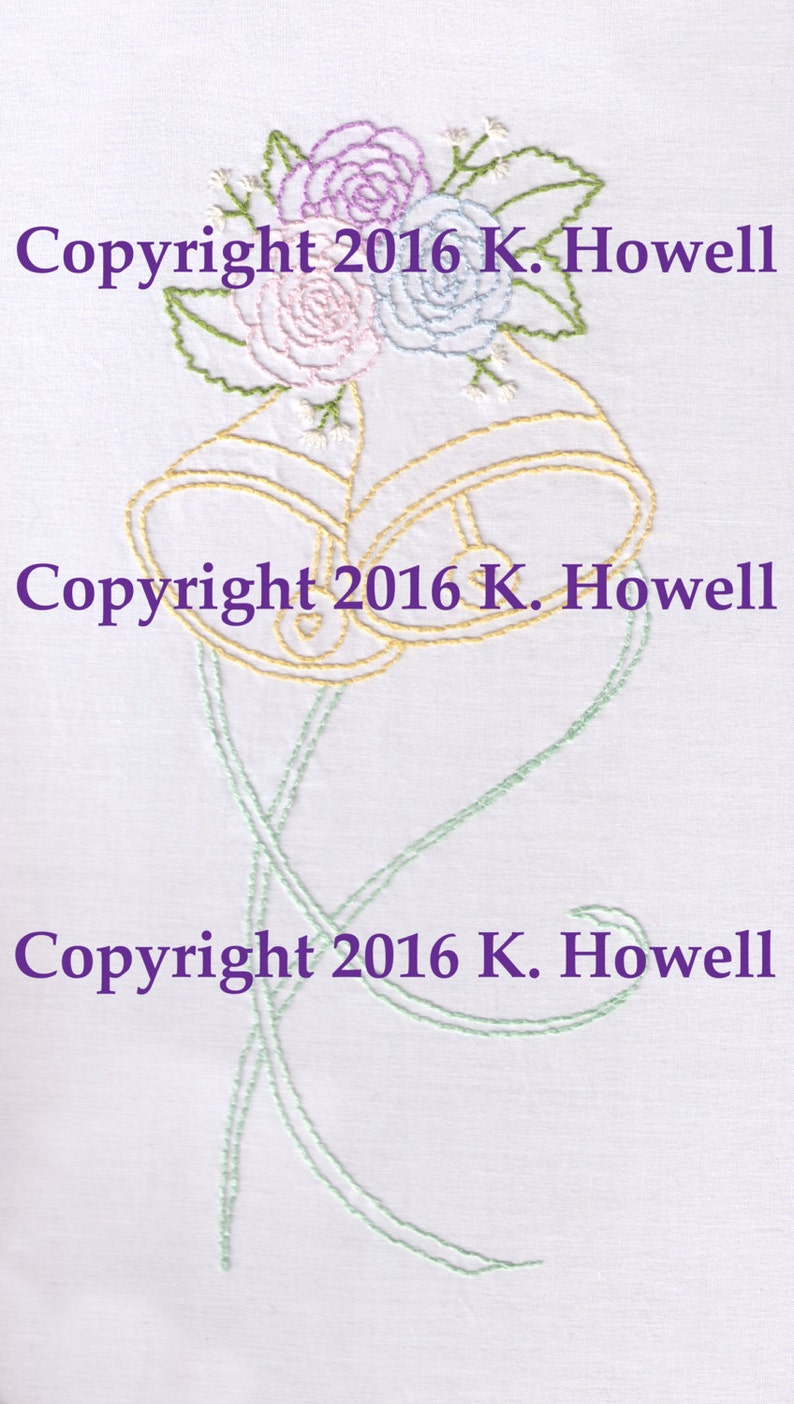 Bells Hand Embroidery Pattern Wedding Flowers Bells | Etsy