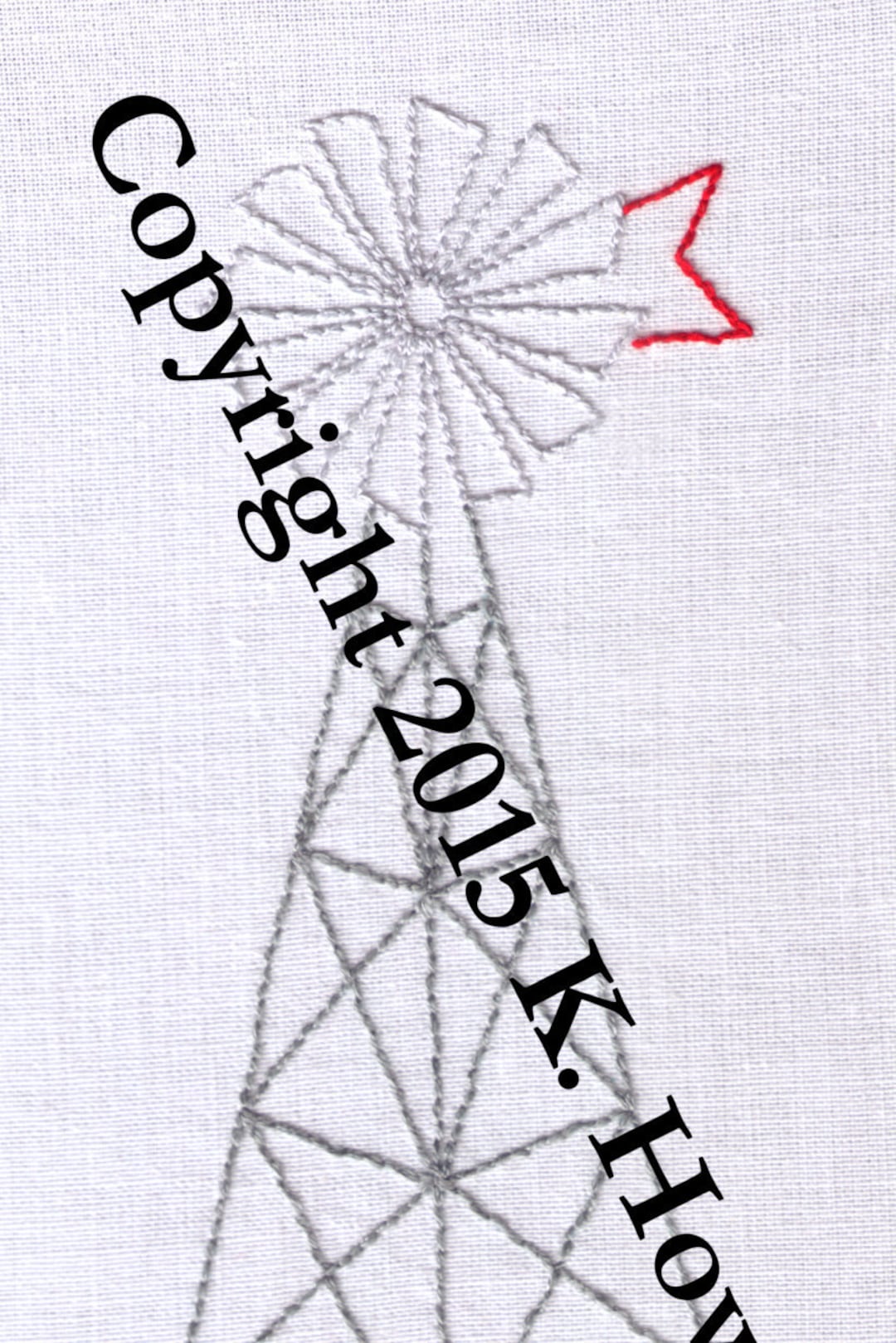 Windmill Hand Embroidery Pattern, American, Farm, Wind, PDF - Etsy