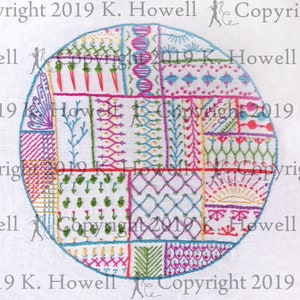 Sampler Hand Embroidery Pattern, Combination, Combo, Stitch, Sampler ...