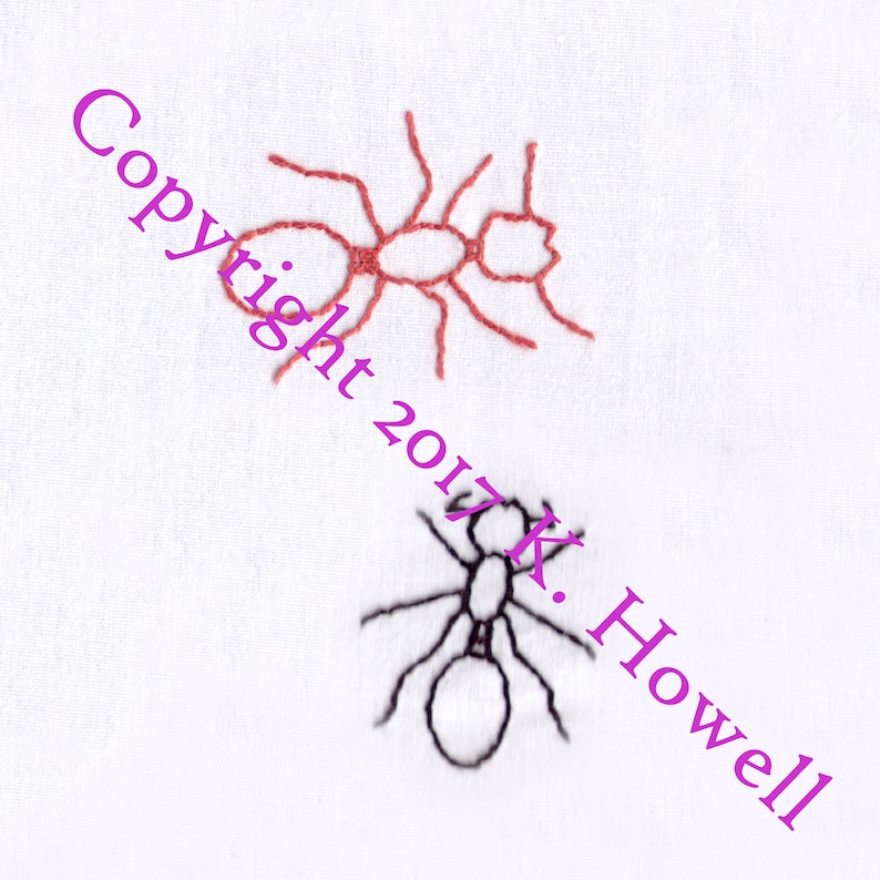 Ants Hand Embroidery Pattern, Ant, Small, Easy, Fast, Beginner, Picnic ...