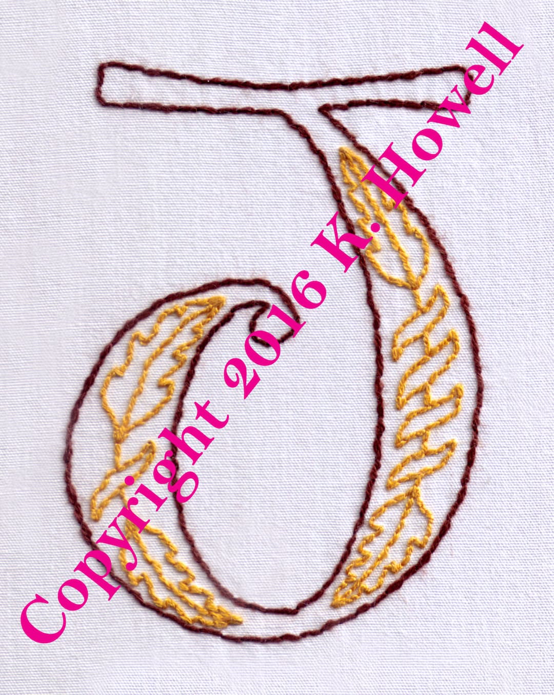 J Hand Embroidery Pattern, Medieval, Letter, Monogram, Font ...