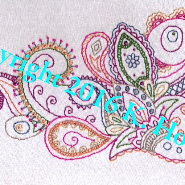 Paisley Embroidery - Etsy