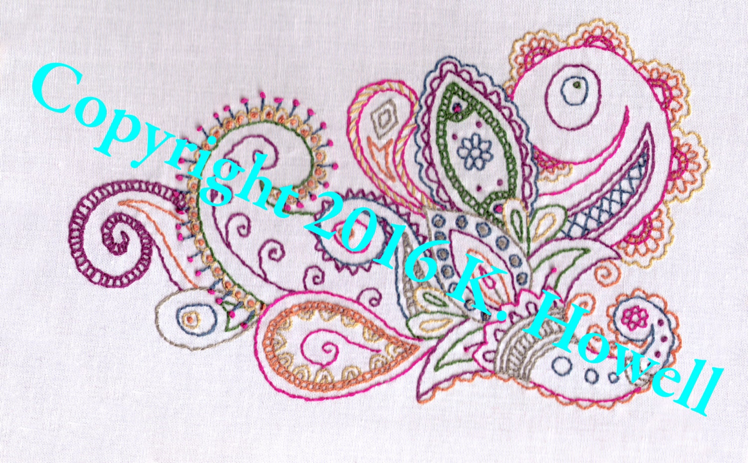 Paisley Hand Embroidery Pattern Cornucopia of Paisleys - Etsy