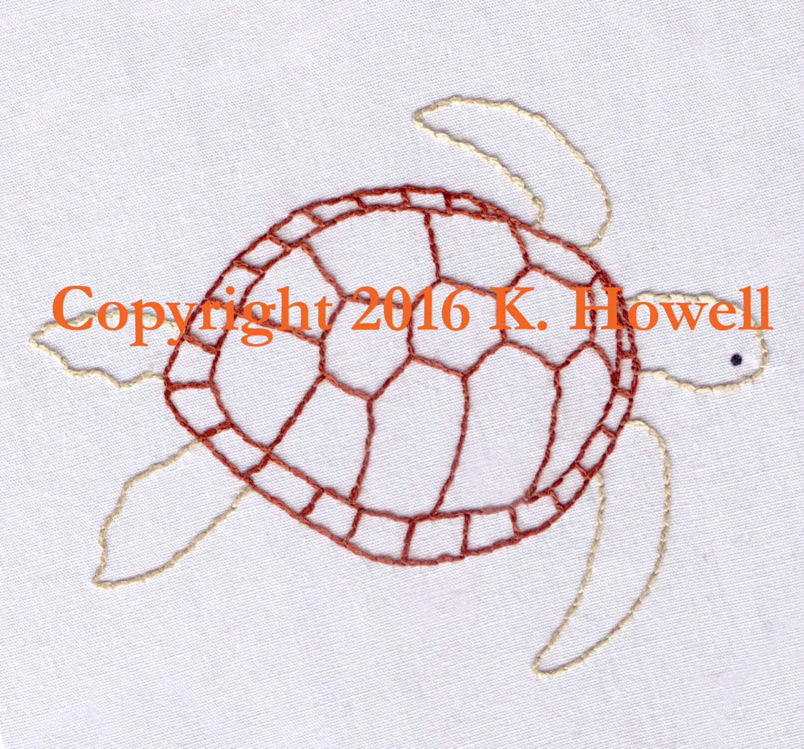 Sea Turtle Hand Embroidery Pattern Ocean Shell Sea Turtle - Etsy