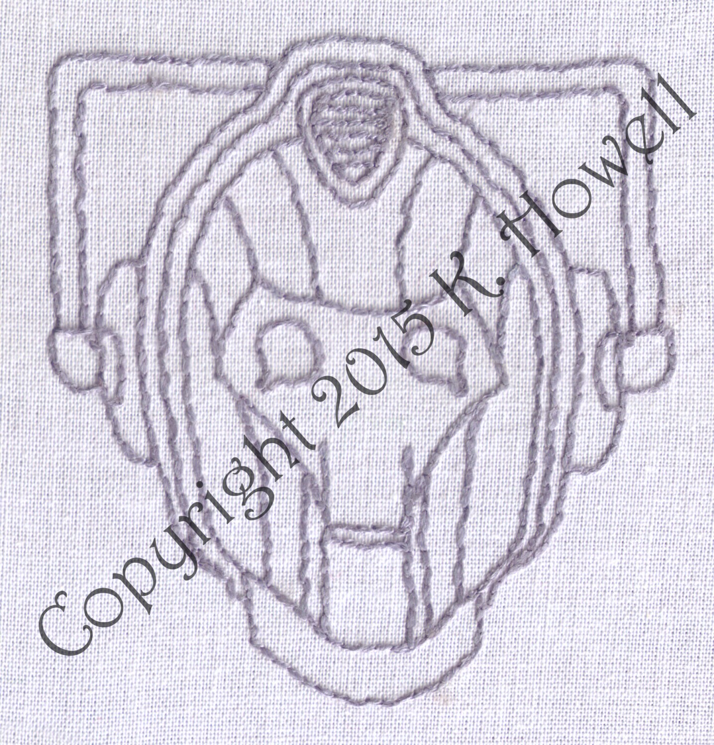 Cyberman Head Stencil