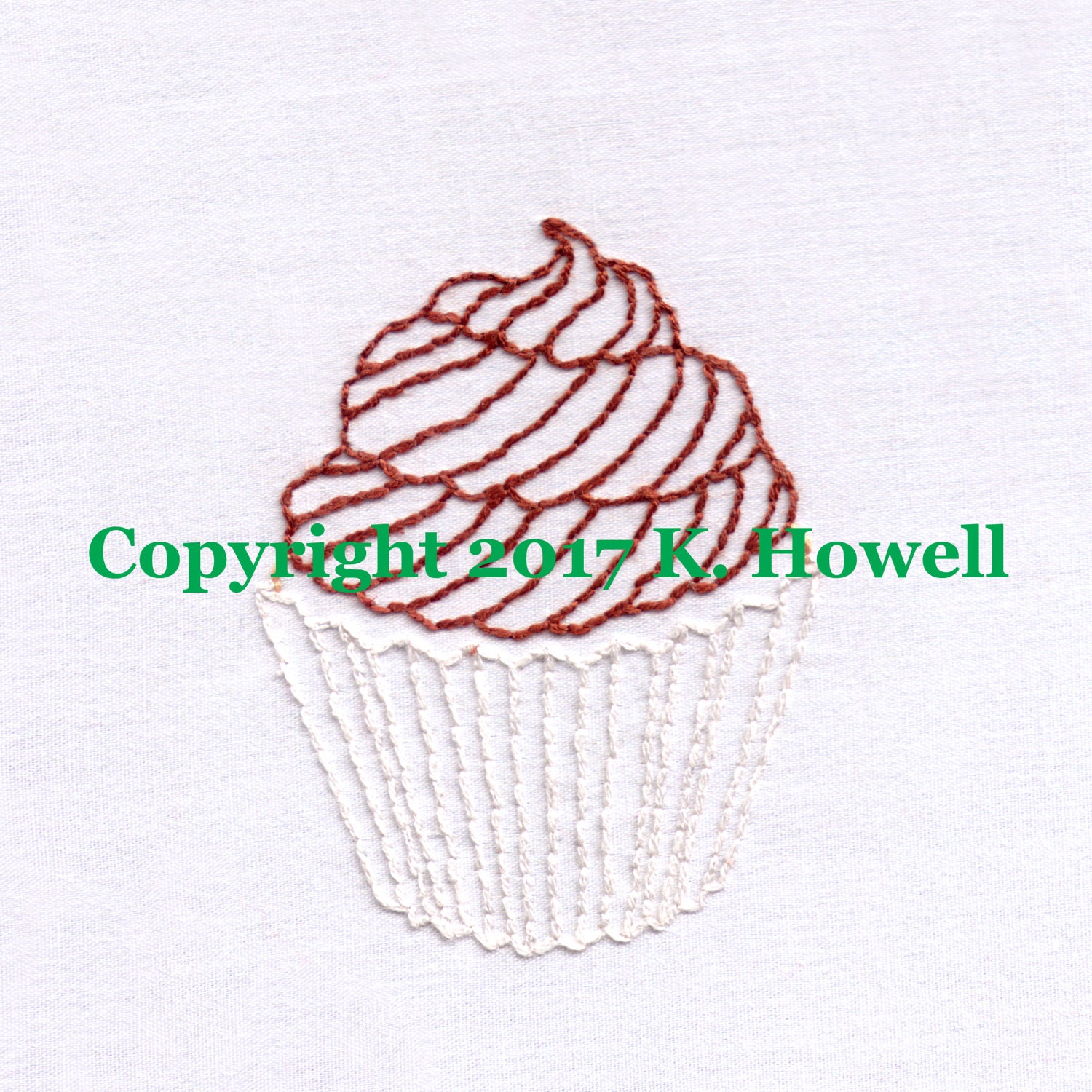 Cupcake Hand Embroidery Pattern Cake Dessert Frosting | Etsy