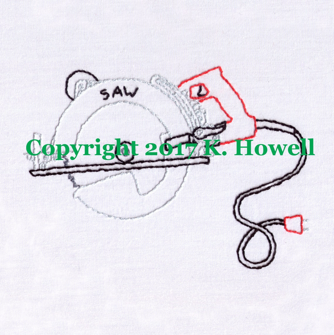 Circular Saw Hand Embroidery Pattern Saw Building - Etsy