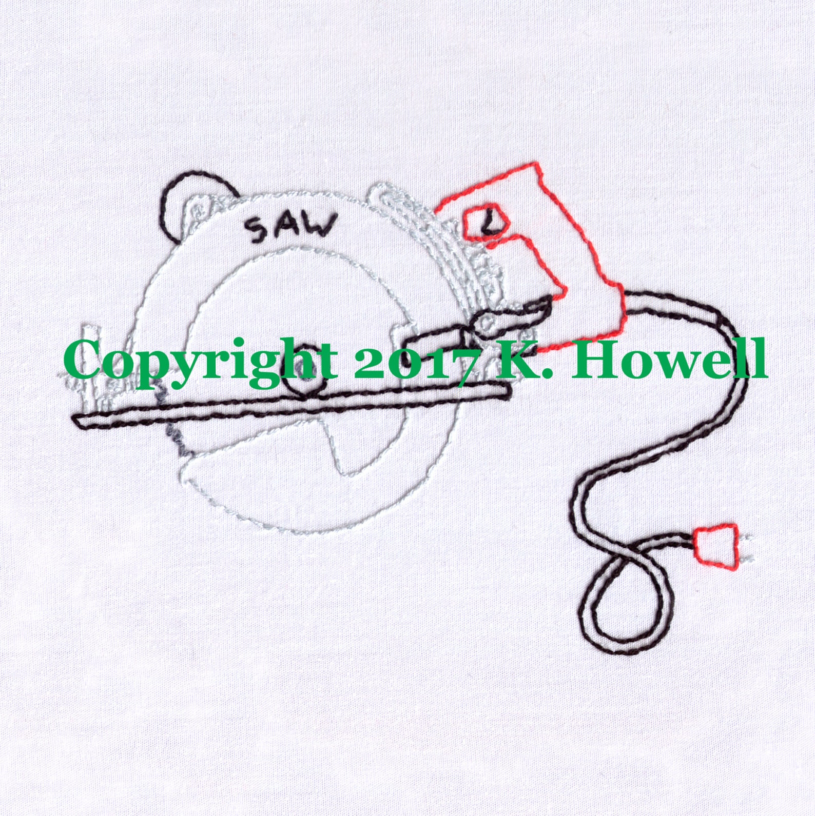 Circular Saw Hand Embroidery Pattern Saw Building - Etsy