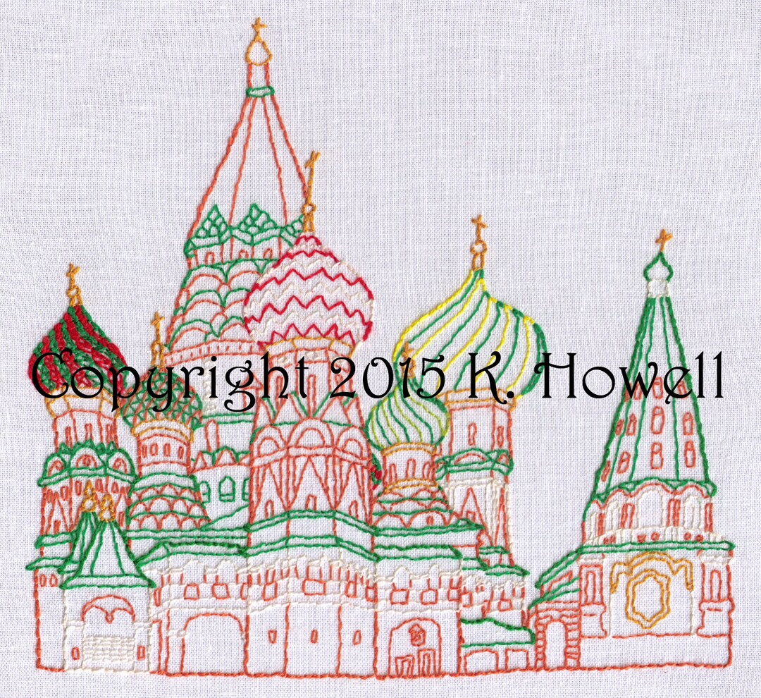 Saint Basil’s Hand Embroidery Pattern, Cathedral, Russia, Kremlin ...