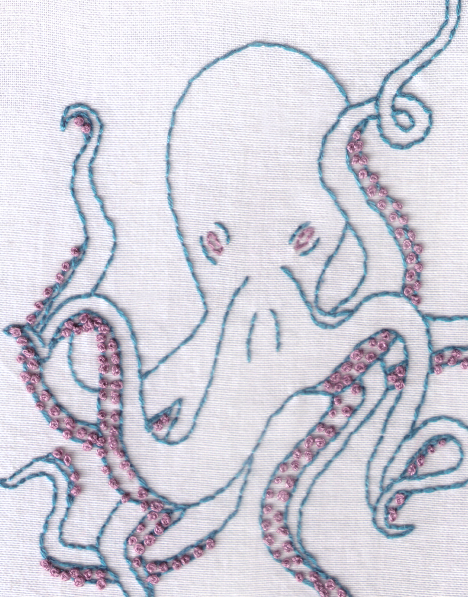Octopus Hand Embroidery Pattern Octopus With Long Tentacles - Etsy