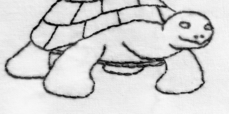 Turtle Hand Embroidery Pattern PDF - Etsy