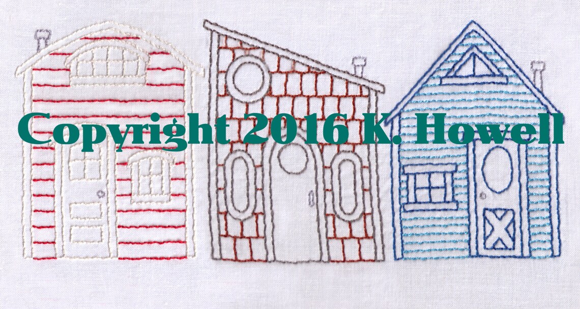 House Hand Embroidery Pattern Tiny Houses Tumbleweed Homes - Etsy