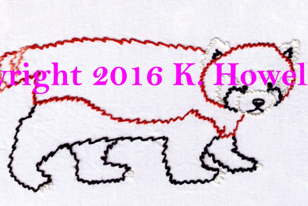 Red Panda Hand Embroidery Pattern, Animal, Zoo, Forest, Cute, PDF - Etsy
