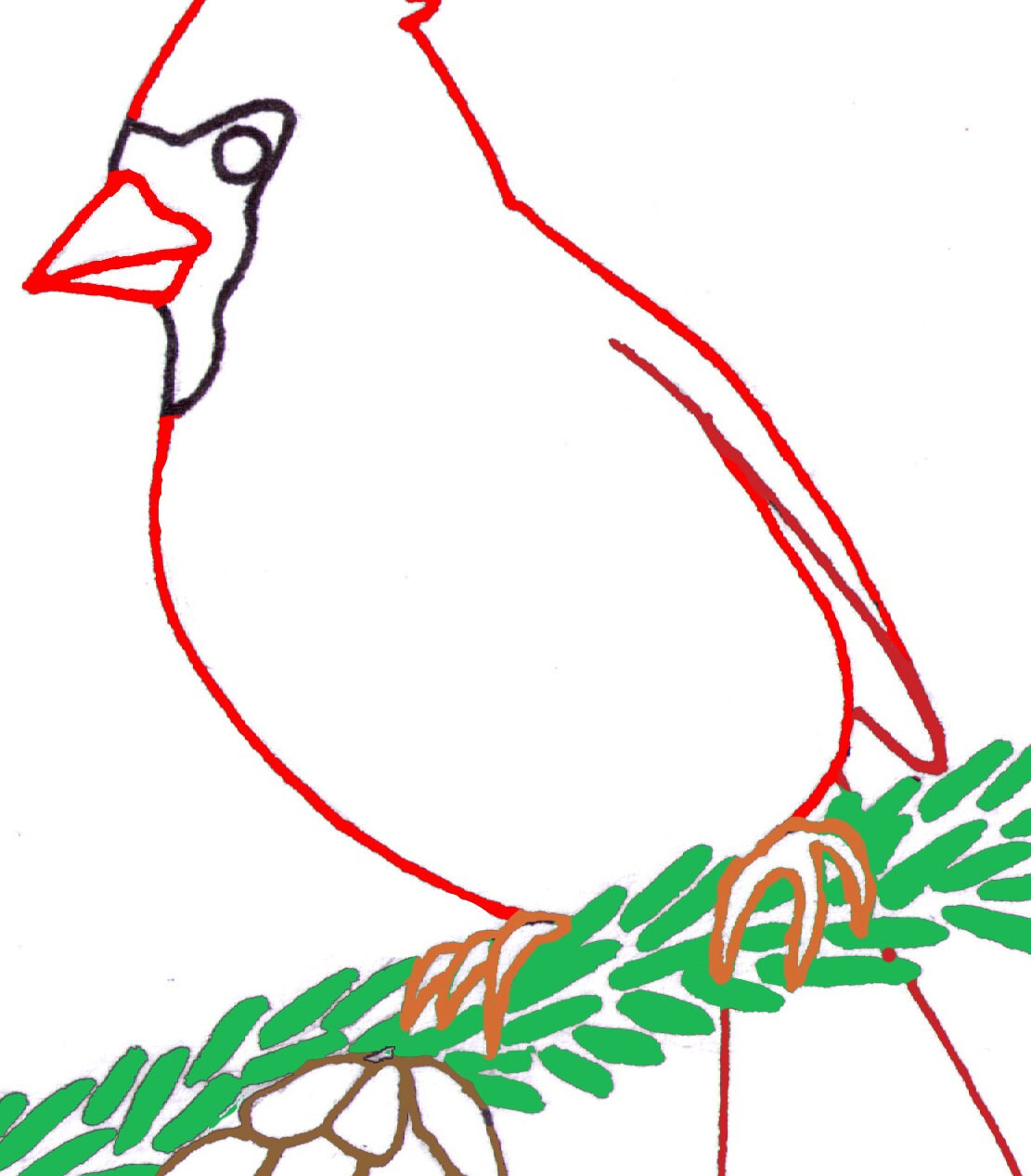 Cardinals Hand Embroidery Pattern Cardinals on a Branch | Etsy