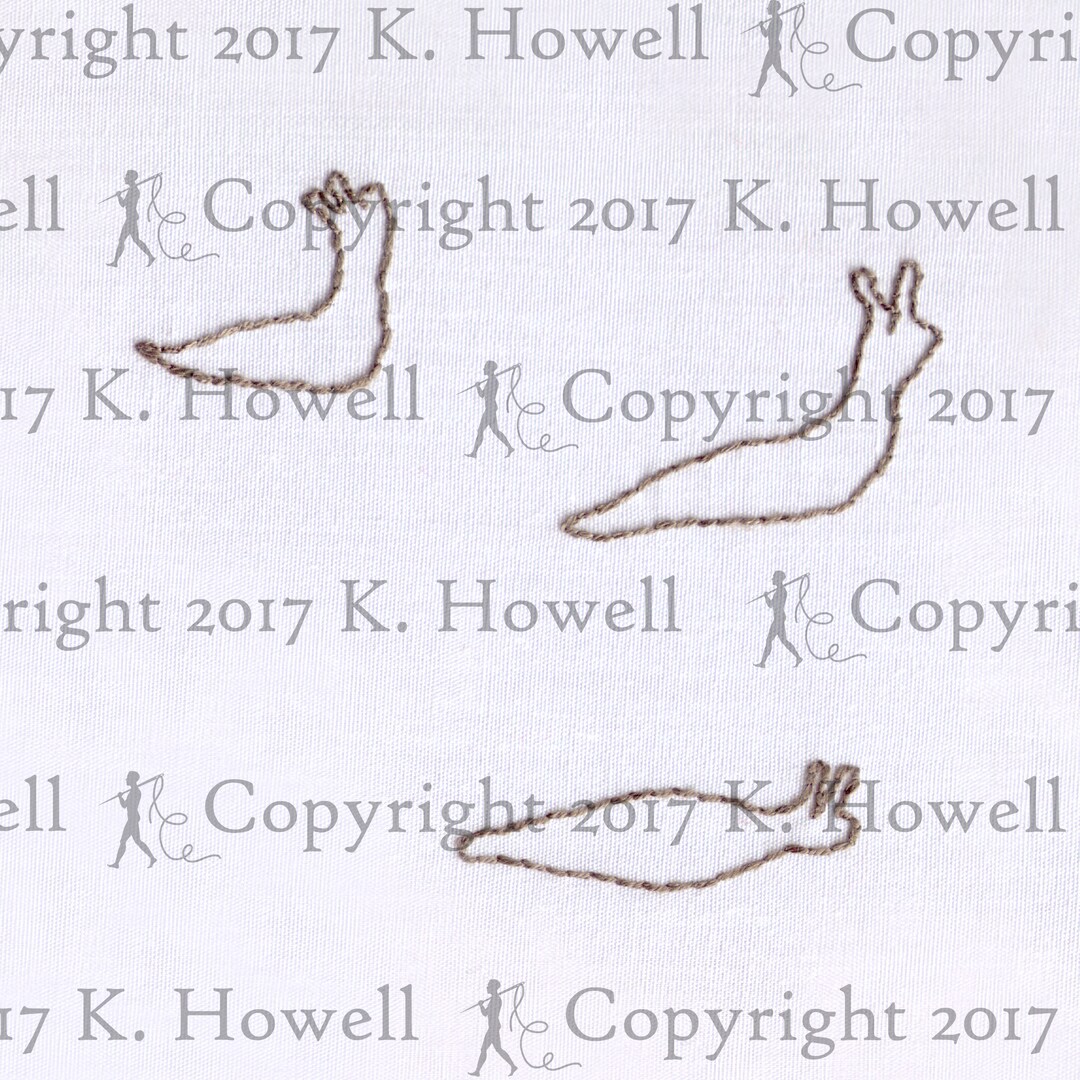 Slug Hand Embroidery Pattern, Animal, Pest, Garden, Slimy, Antenna ...