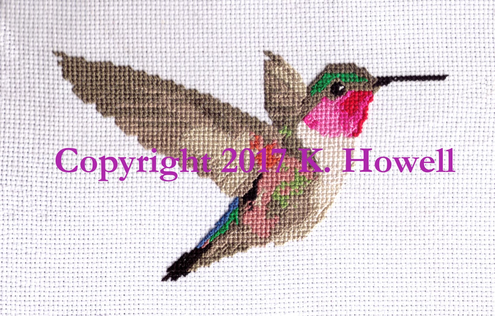 Hummingbird Cross Stitch Pattern, Bird, Pollinator, Flying, Flight ...