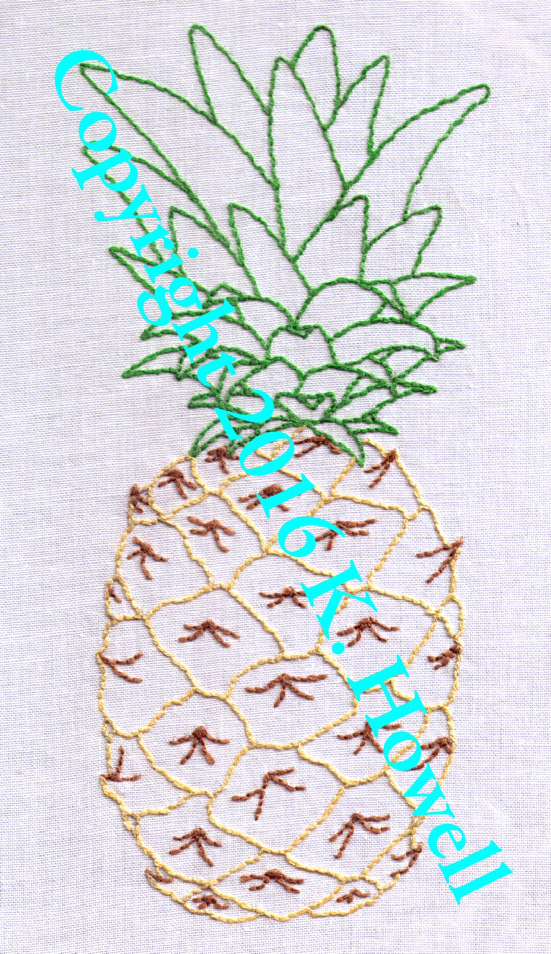 Pineapple Hand Embroidery Pattern, Fruit, Welcome, Hawaii, Produce ...