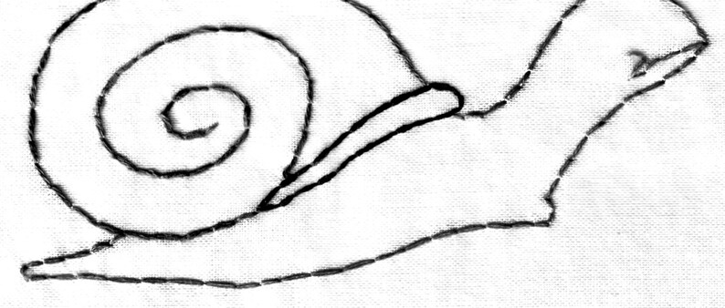 Snail Hand Embroidery Pattern Garden Shell PDF - Etsy