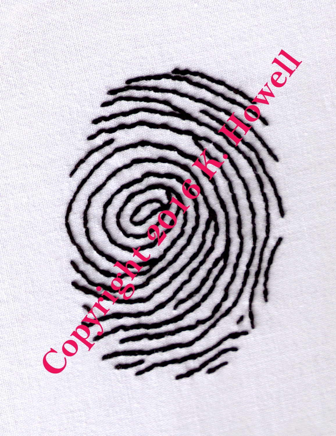 Fingerprint Hand Embroidery Pattern, Crime, Detective, Evidence, Finger ...