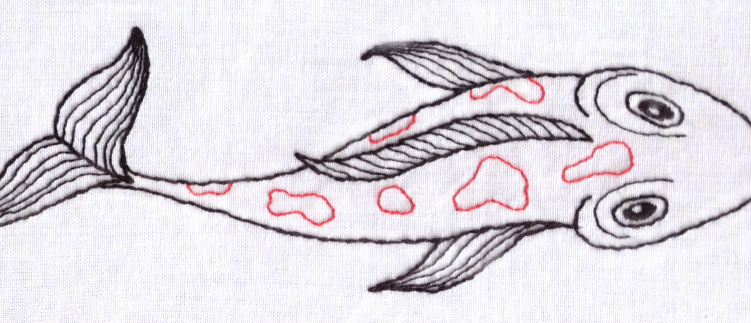Fish Hand Embroidery Pattern Koi Fish Carp PDF | Etsy