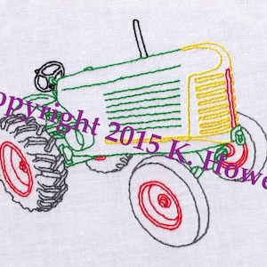 Tractor Hand Embroidery Pattern, Antique, Farm, Vintage, Equipment ...