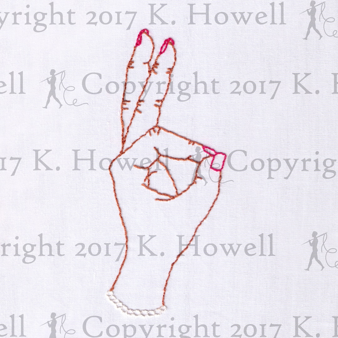 Bunny Rabbit Shadow Puppet Hand Embroidery Pattern, Hand, Gesture ...