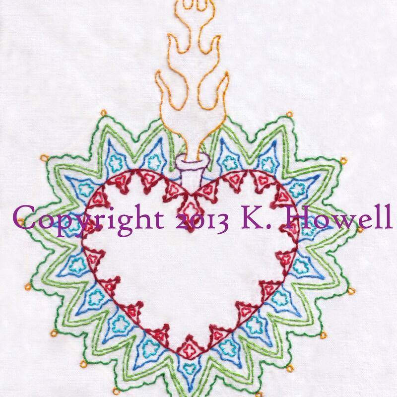 Sacred Heart Embroidery - Etsy