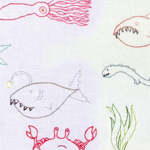 Anglerfish Hand Embroidery Pattern PDF - Etsy