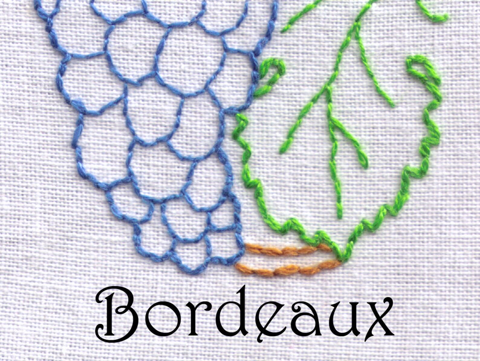 Grapes Hand Embroidery Pattern Wine Fruit Food Grape - Etsy