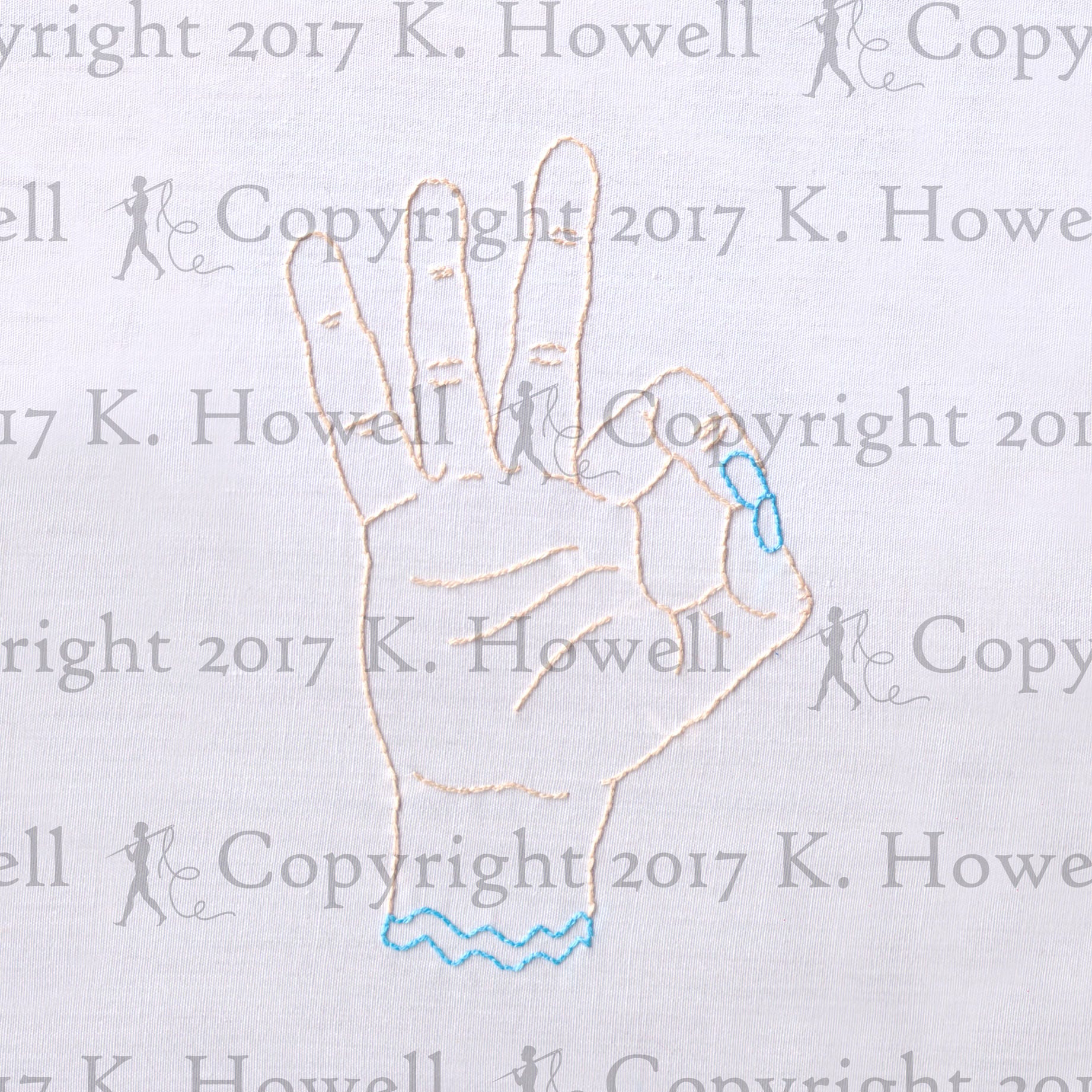 OK Hand Gesture Hand Embroidery Pattern Hand Gesture | Etsy