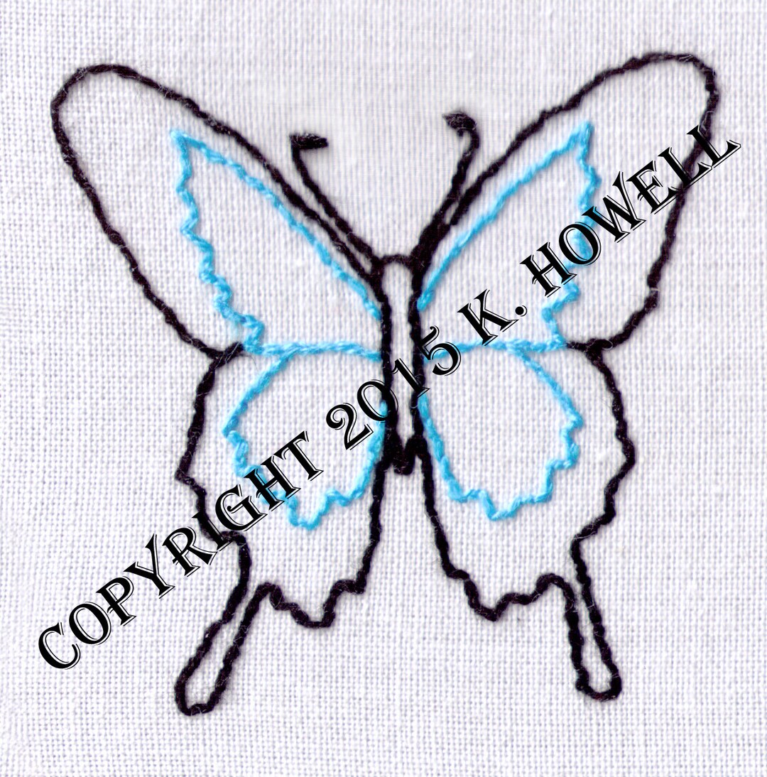 Butterfly Hand Embroidery Pattern, Bug, Wings, Pretty, PDF - Etsy
