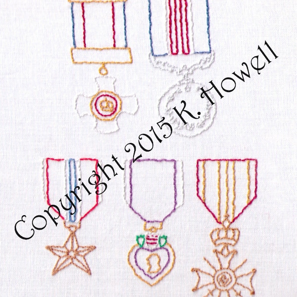 Military Medals Embroidery - Etsy
