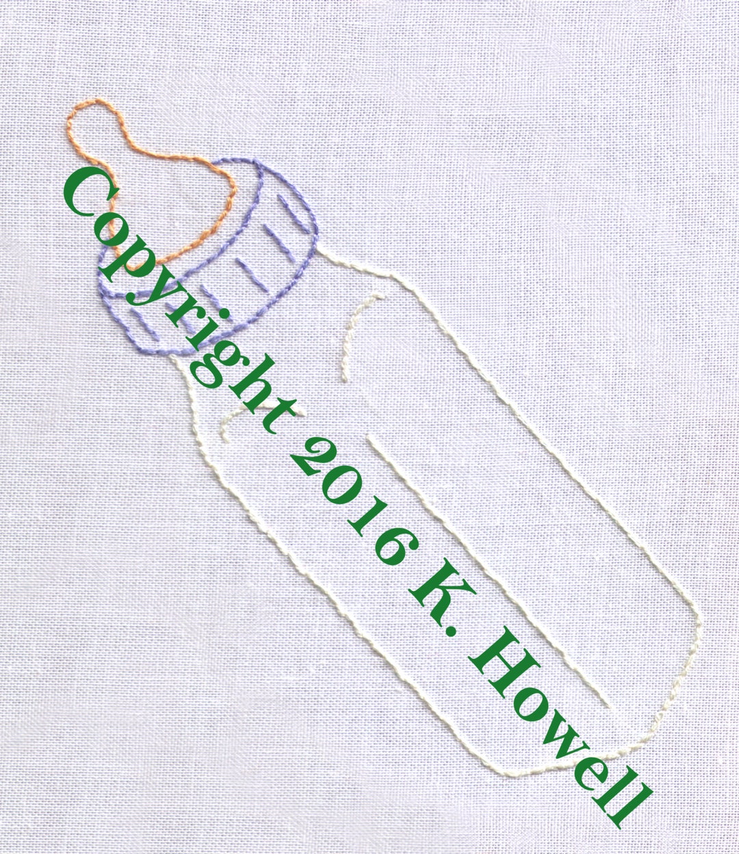 Baby Bottle Hand Embroidery Pattern, Milk, Baby, Vintage, Infant ...