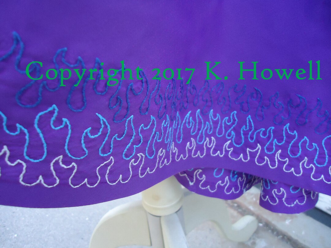 Flame Hand Embroidery Pattern Halloween Fire Hot Flames - Etsy