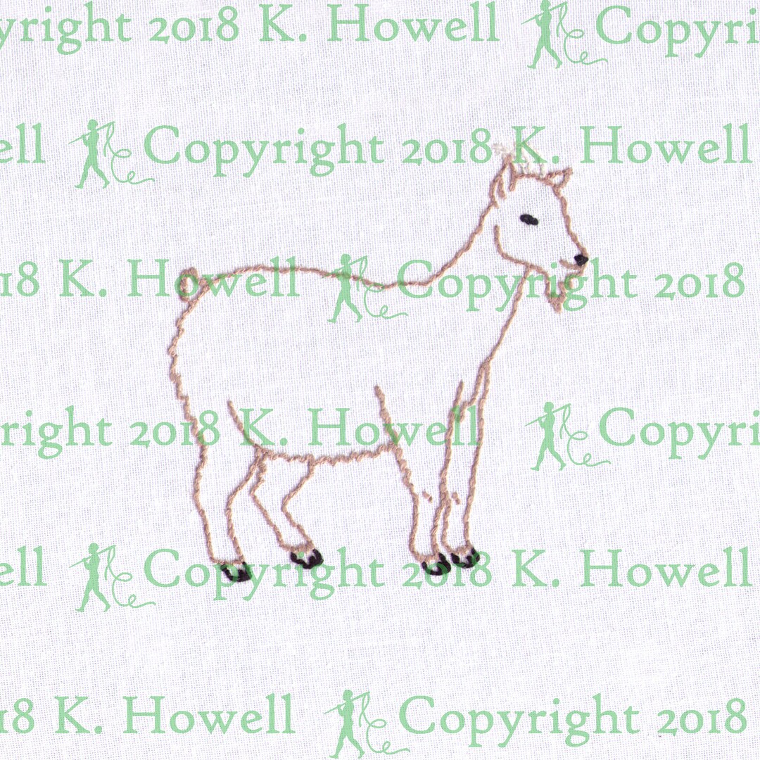 Goat Hand Embroidery Pattern, Goat, Herd, Animal, Dairy, Shepard, Kid ...