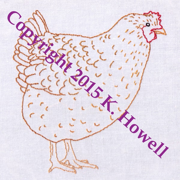 Hen Embroidery - Etsy